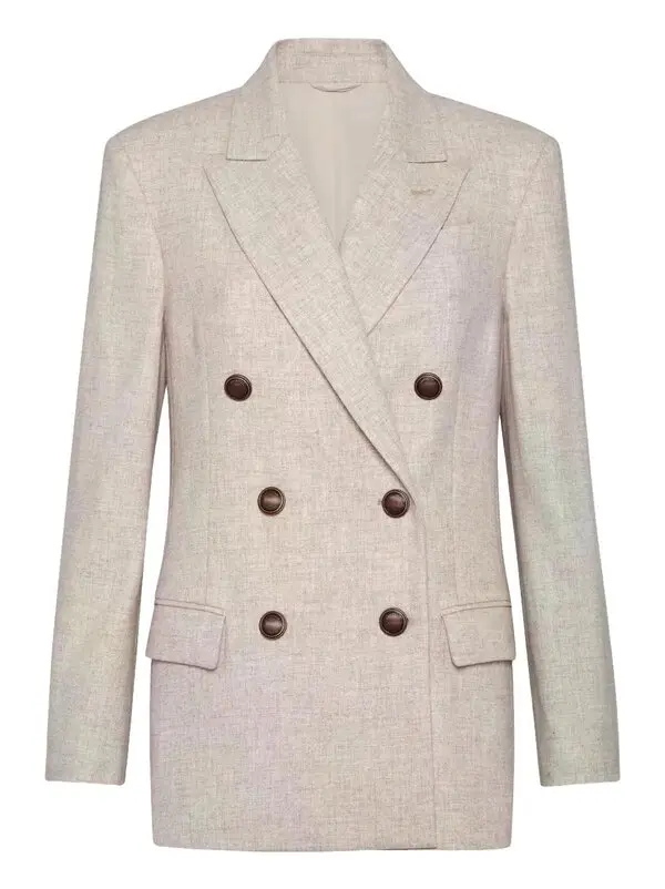 Brunello Cucinelli Twill Flannel Blazer - Neutrals