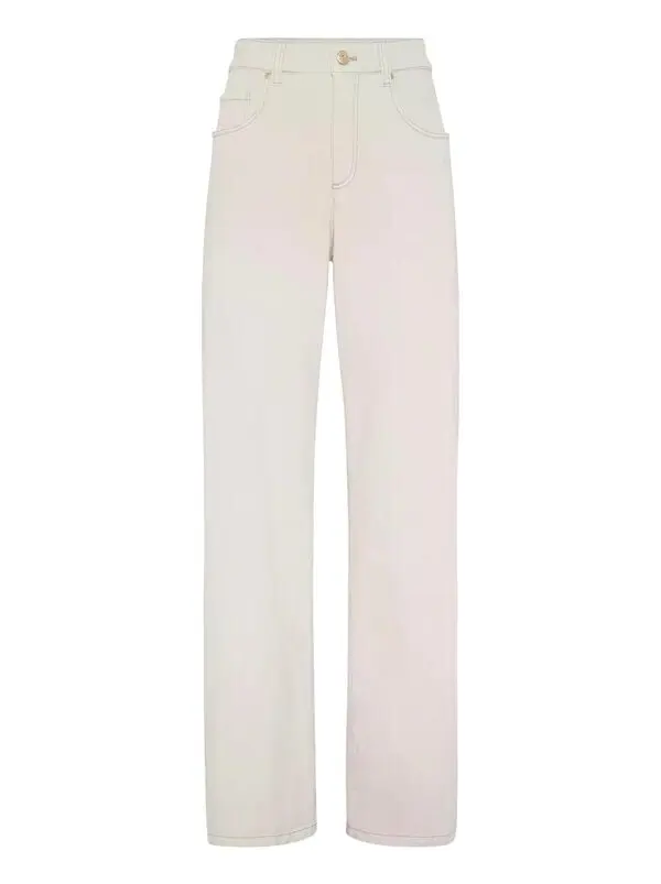 Brunello Cucinelli Straight Leg Jeans - Neutrals