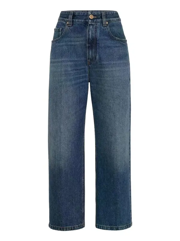 Brunello Cucinelli Cropped Jeans - Blue