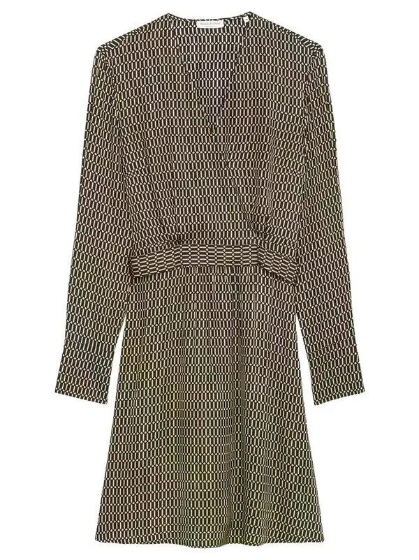 Marc O'polo Geometric-pattern Wrap Dress - Brown