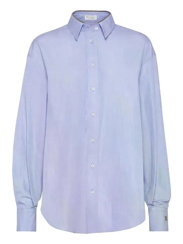 Brunello Cucinelli Long-sleeve Button-up Shirt - Blue
