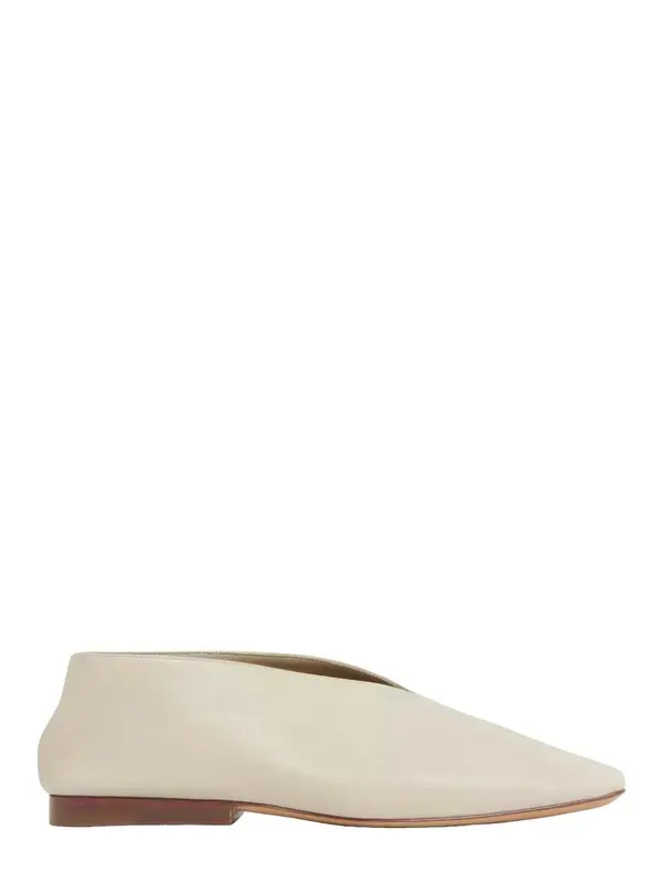 MANSUR GAVRIEL Leather Ballet Flats - Light Grey