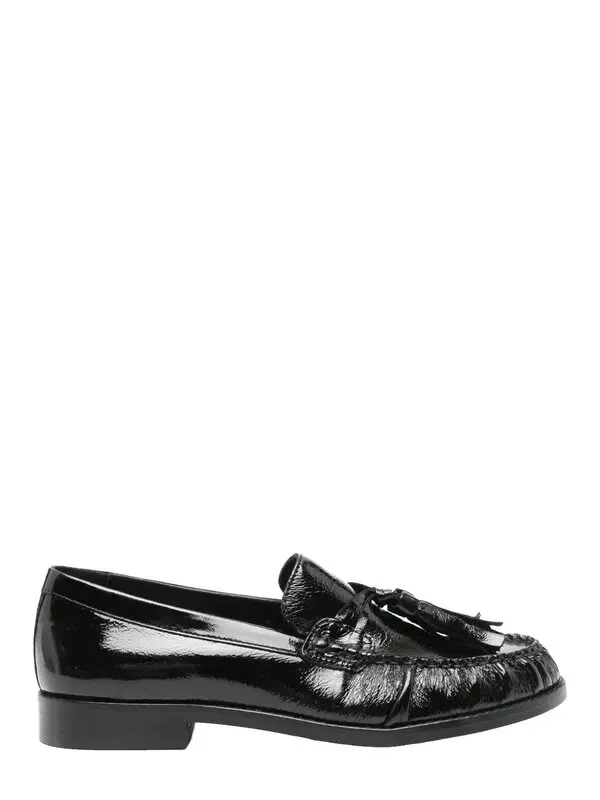 ALOHAS Tassel-detail Leather Loafers - Black