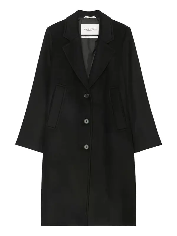 Marc O'polo Single-breasted Wool Coat - Black