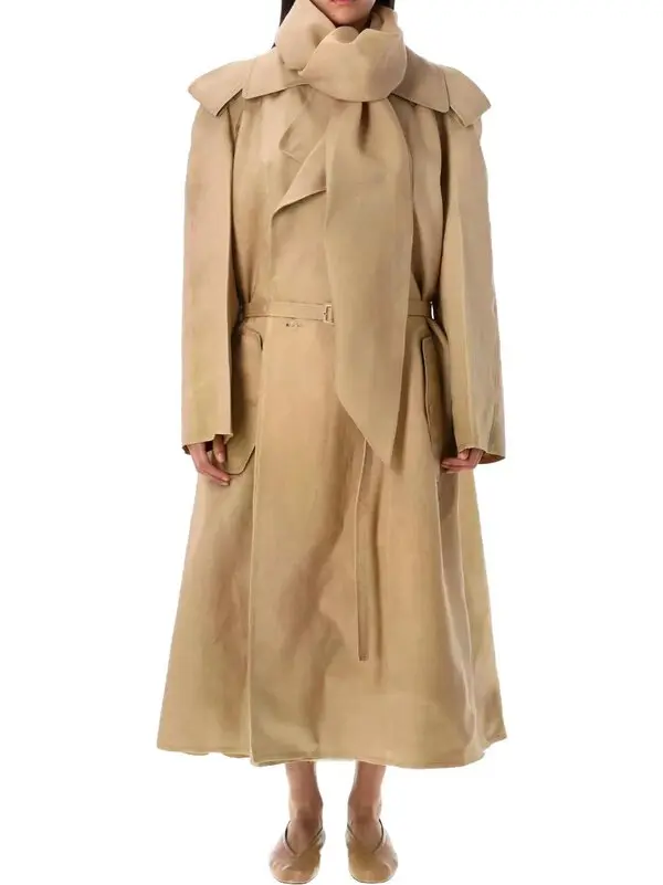 Carven Scarf Trench Coat - Neutrals