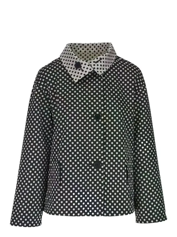 Akris Polka-dot Button-up Reversible Jacket - Black