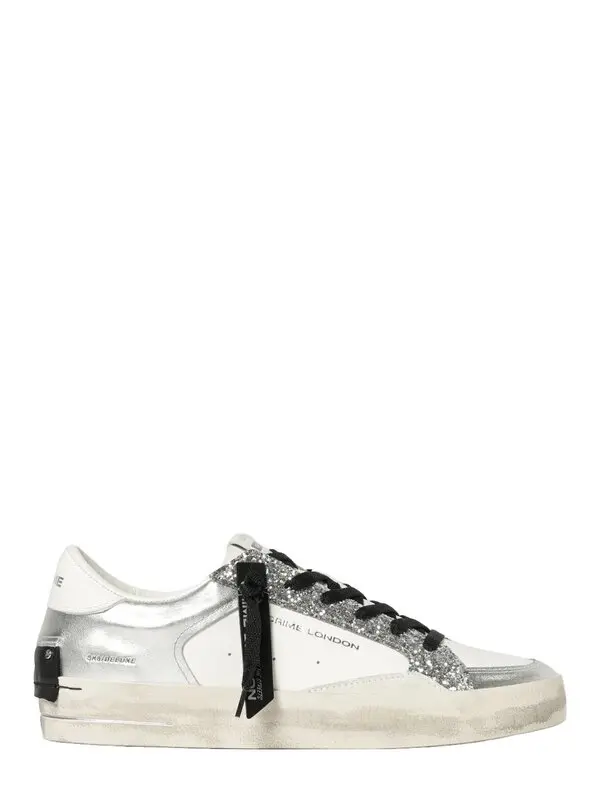 CRIME LONDON Low Top Sneakers - Silver