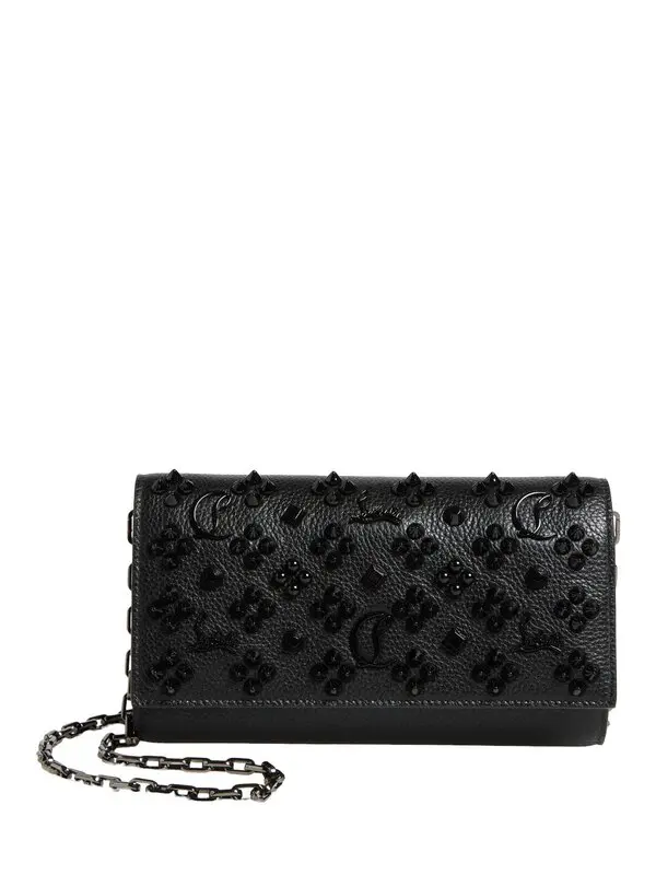 CHRISTIAN LOUBOUTIN Paloma Leather Clutch - Black