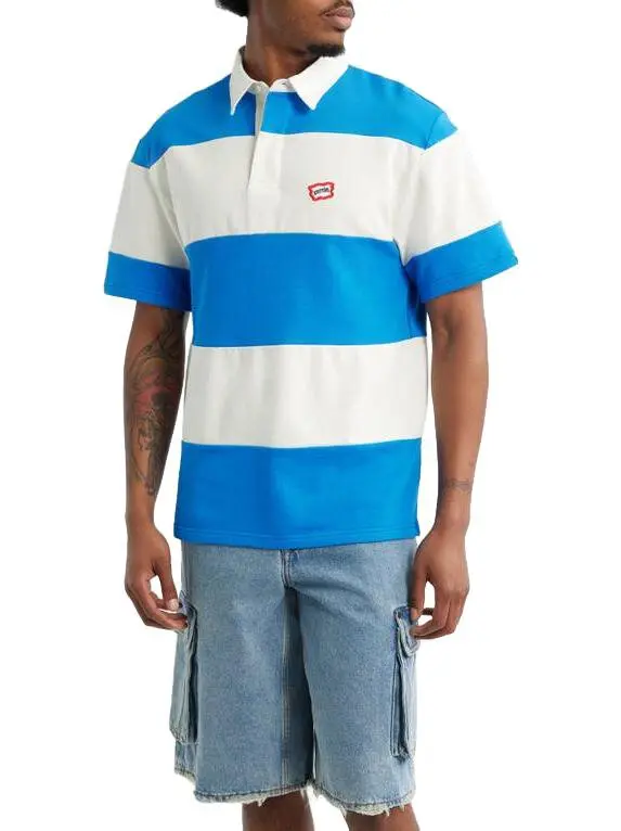 ICECREAM Boulder Stripe Polo - Whisper White
