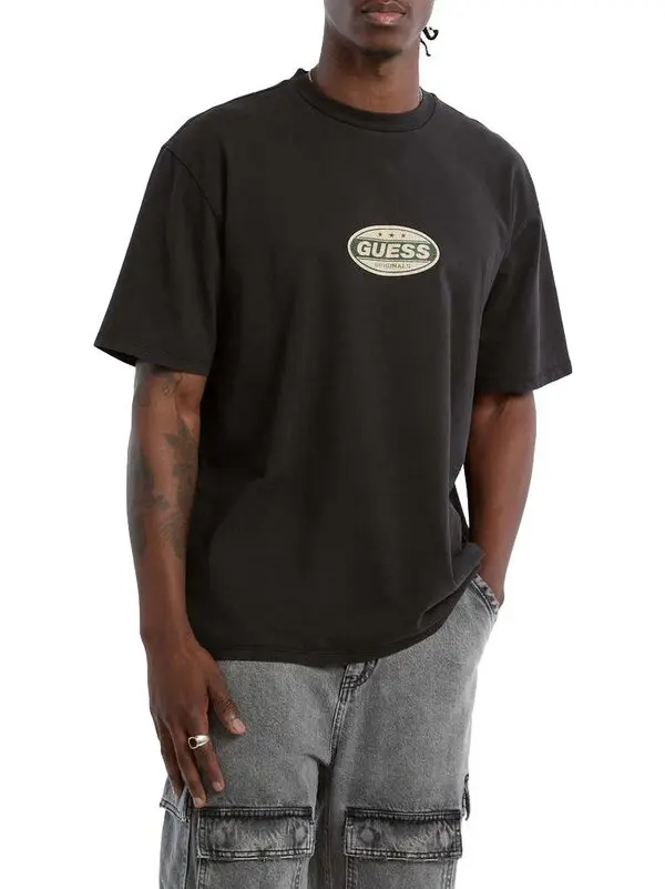 GUESS ORIGINALS Striker Oversize Graphic T-shirt - Black