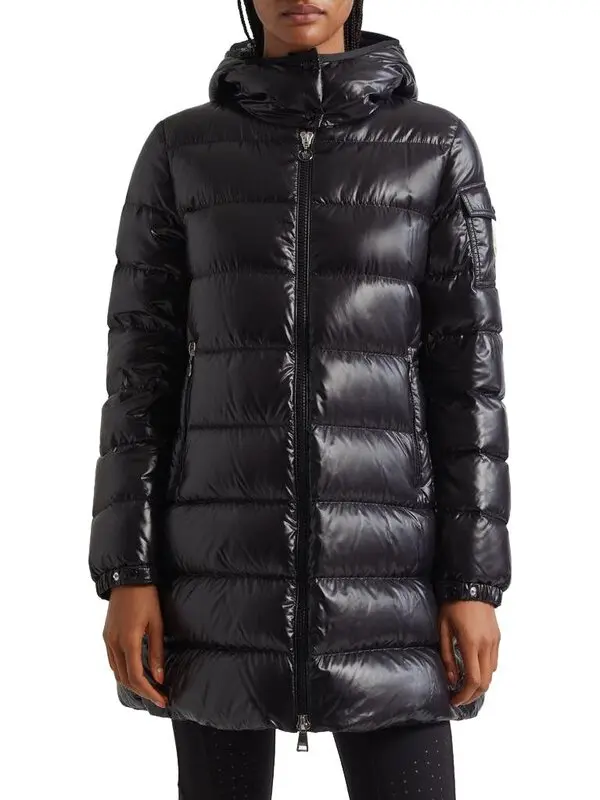Moncler Courcelles Down Hooded Coat - Black