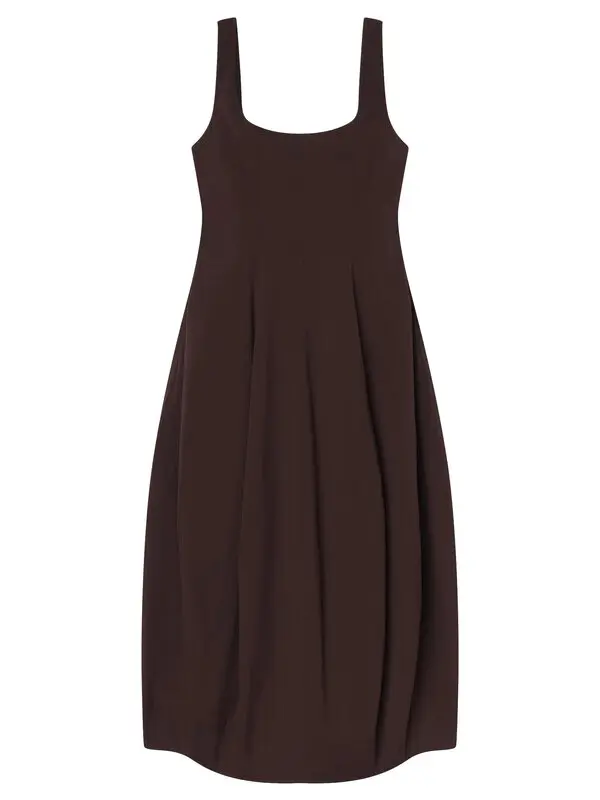 A.L.C. Veda Stretch Cotton Midi Dress - Ganache