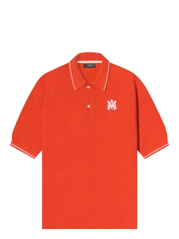 Amiri Solid Short-sleeve Polo - Orange