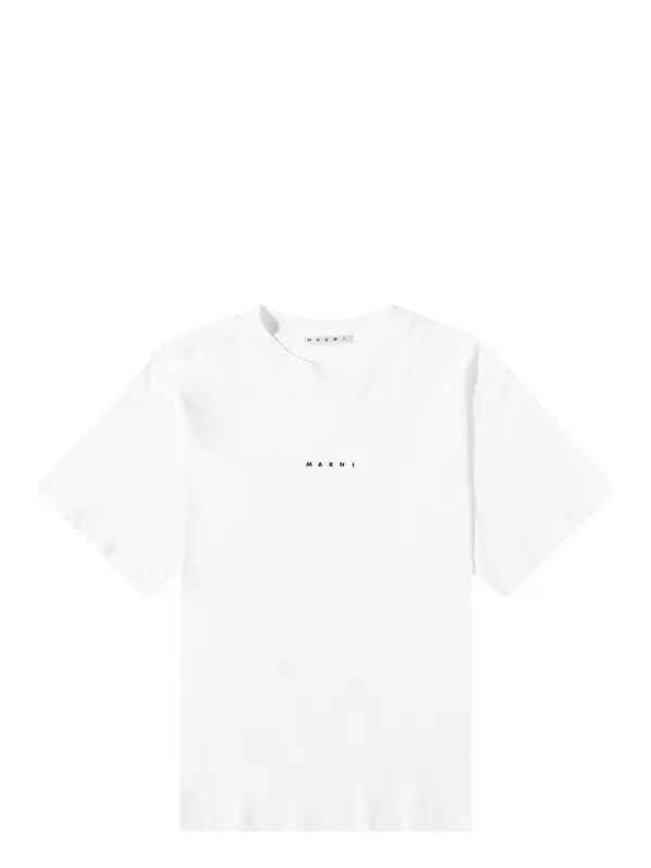 Marni Organic Cotton Jersey Logo T-shirt - White