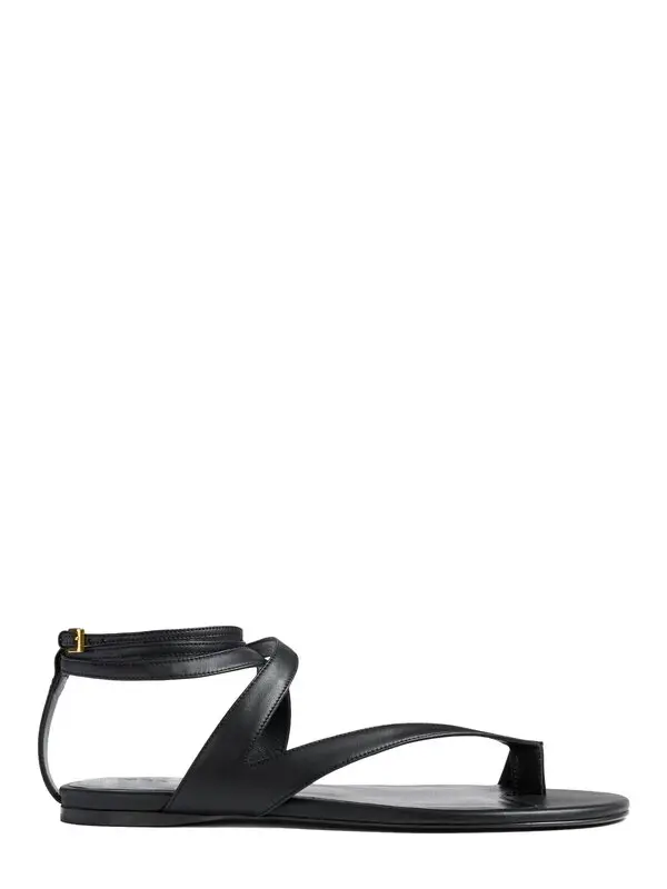 Khaite Aimee Ankle Strap Sandal - Black