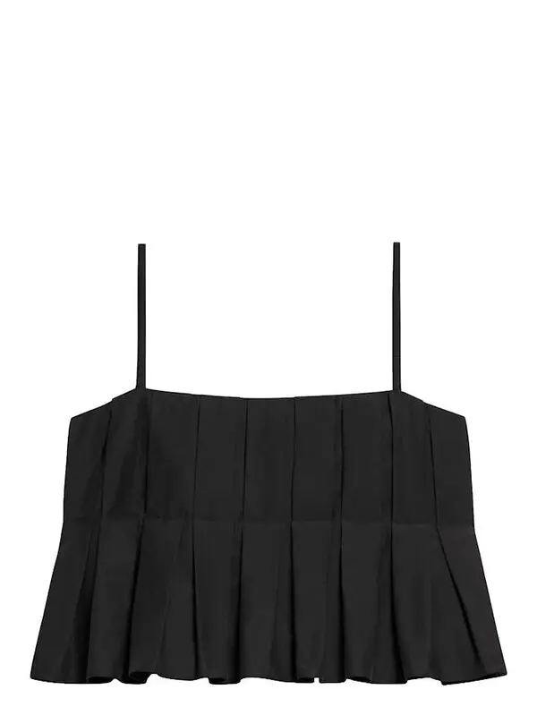 Theory Pleated Cami Top - Black