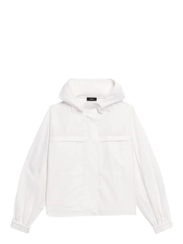Theory Gathered Hooded Jacket - White