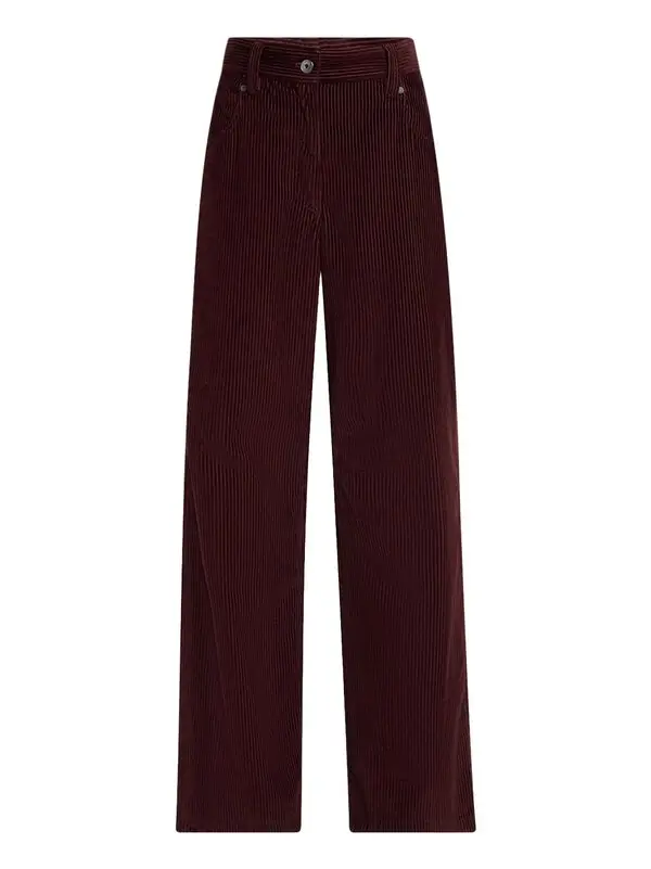 Brunello Cucinelli Cotton Corduroy Straight-leg Pants - C4243 Red Wine
