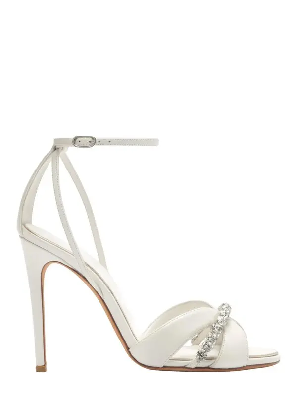 ALEXANDRE BIRMAN Georgina Crystal Bridal Pumps - Ivory