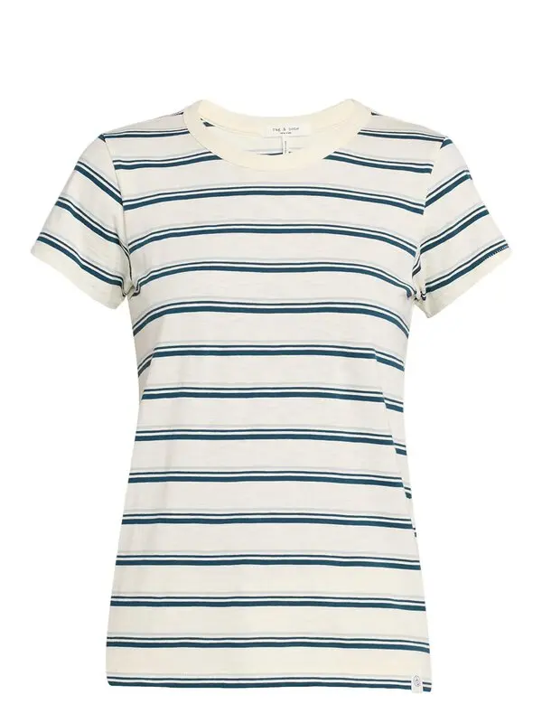 Rag & Bone The Striped Baby Tee - Ivblm