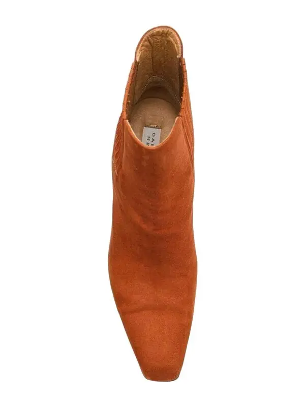 Gabriela Hearst Luke Suede Booties - Rust Brown