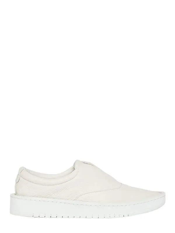 Giorgio Armani Grained Deerskin Slip-on Sneakers - White