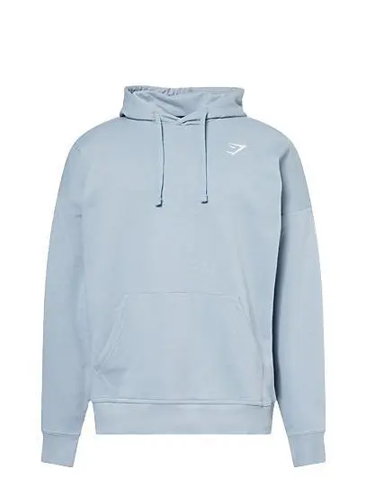 GYMSHARK Crest Oversized Cotton-blend Hoody - Gs Rest Blue