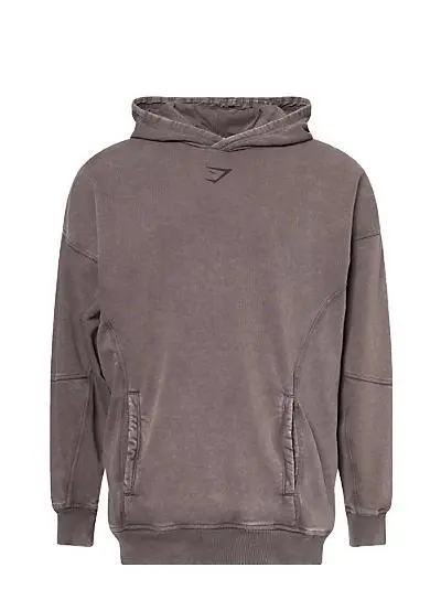 GYMSHARK Cotton-blend Hoody - Gs Onyx Grey/acid Wsh