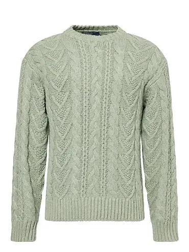 Ralph Lauren Cable Knit Cotton-cashmere Blend Jumper - Fern Green Combo