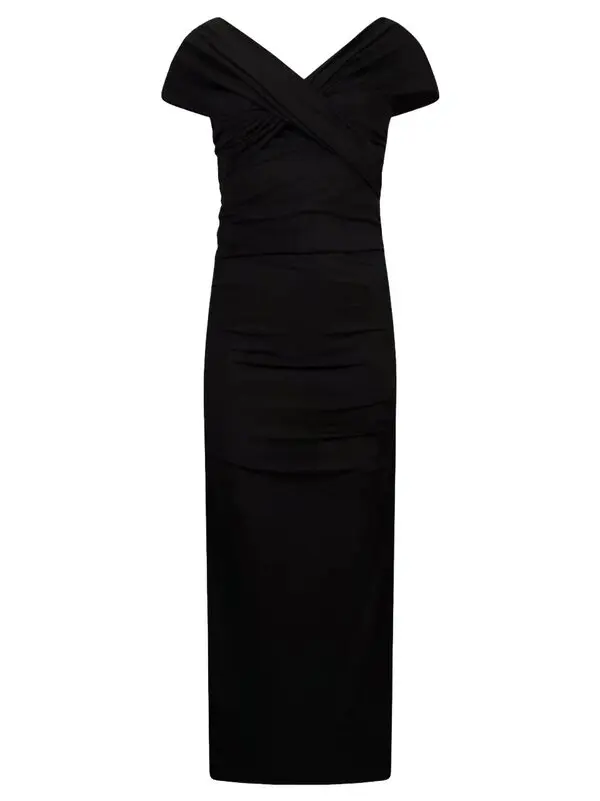 Liu Jo Draped V-neck Dress - Black