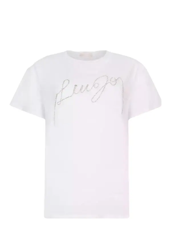 Liu Jo Rhinestone-embellished T-shirt - White