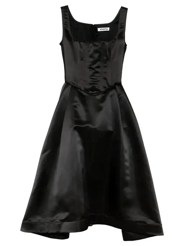 Vivetta Bustier Midi Dress - Black