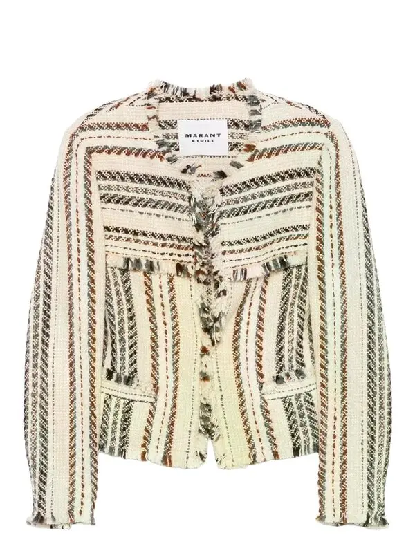 MARANT ETOILE Izontal Striped Jacket - Neutrals