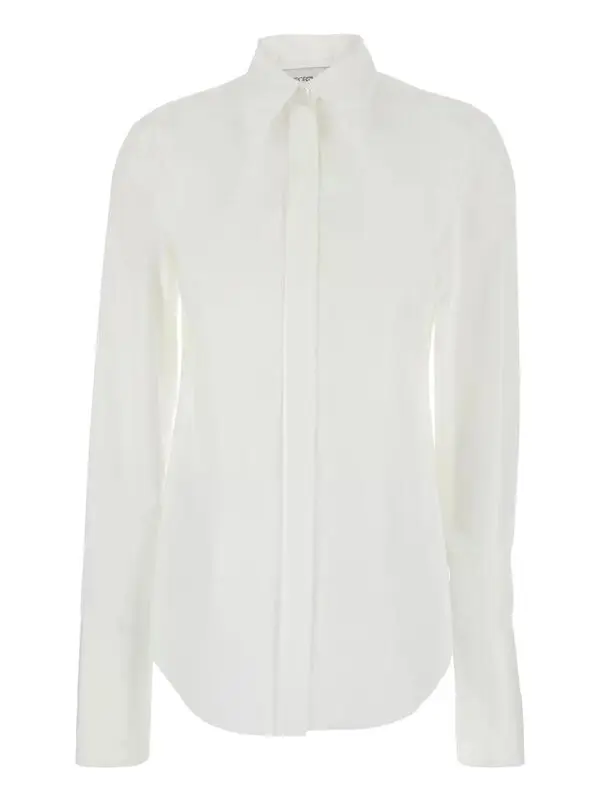Sportmax Tailored Long-sleeved Shirt - White