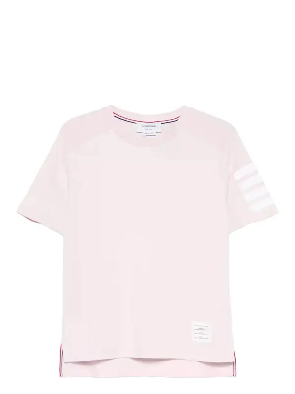 Thom Browne 4-bar Cotton T-shirt - Pink