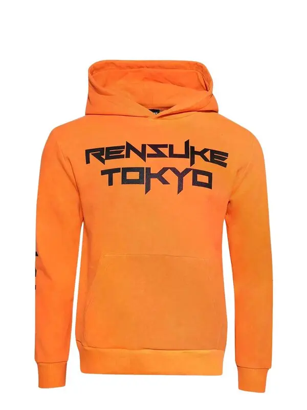 RENSUKE TOKYO Logo-print Cotton Hoodie - Orange