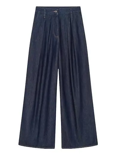 Dries Van Noten Wide Pleated Jeans - Toothpaste Degrade