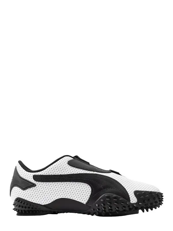 PUMA Mostro Perforated Leather Sneakers - Puma White/puma Black