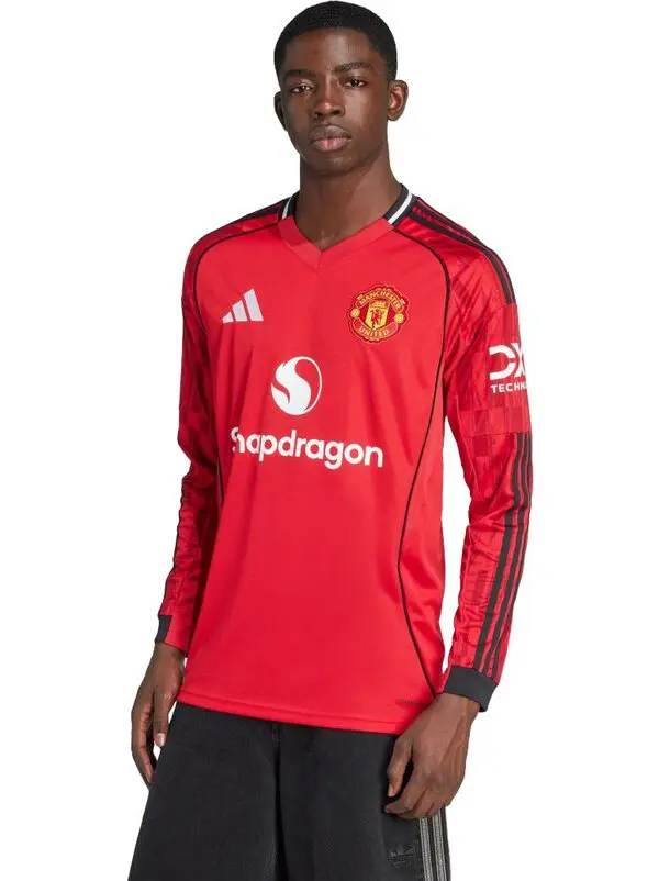 Adidas Manchester United 25/26 Long Sleeve Home Jersey - Mufc Red