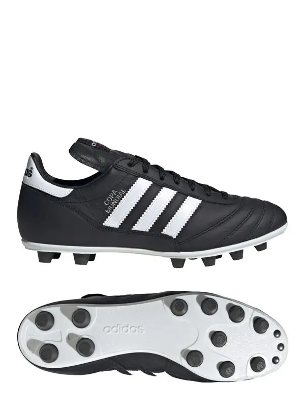 Adidas Copa Mundial Firm Ground Cleats - Core Black / Cloud White / Silver Metallic