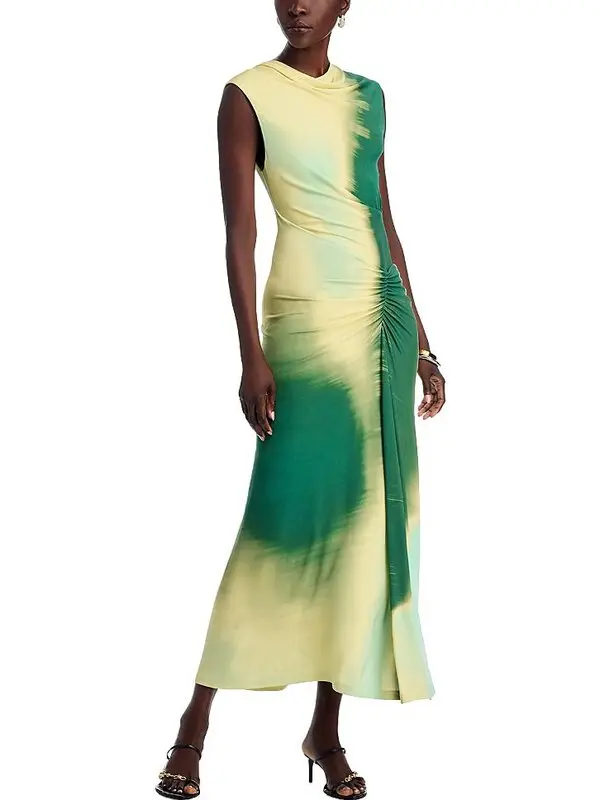 Simkhai Acacia Ruched Dress - Sea Glass Sunset