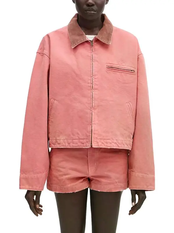 AMBUSH Zip-up Jacket With Corduroy Collar - Pink