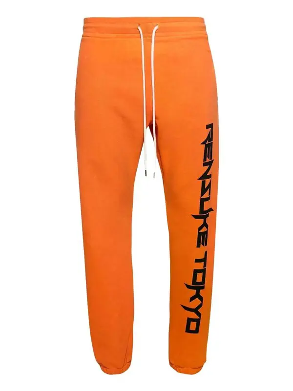 RENSUKE TOKYO Logo-print Tracksuit Bottoms - Orange