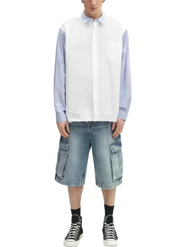 AMBUSH Striped-panel Shirt - White