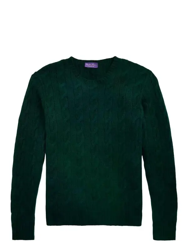 Ralph Lauren Purple Label Cable-knit Jumper - Green