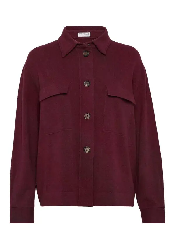 Brunello Cucinelli Buttoned Flap-pocket Cardigan - Red