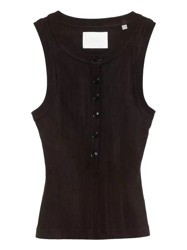 Citizens Of Humanity Button-front Ribbed Tank Top - Brown