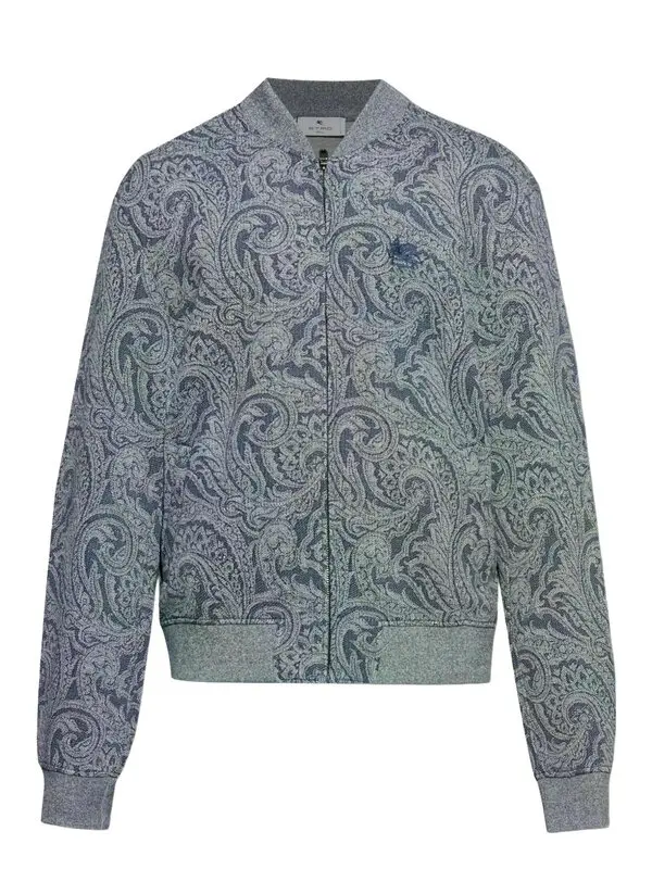 Etro Paisley-print Bomber Jacket - Blue