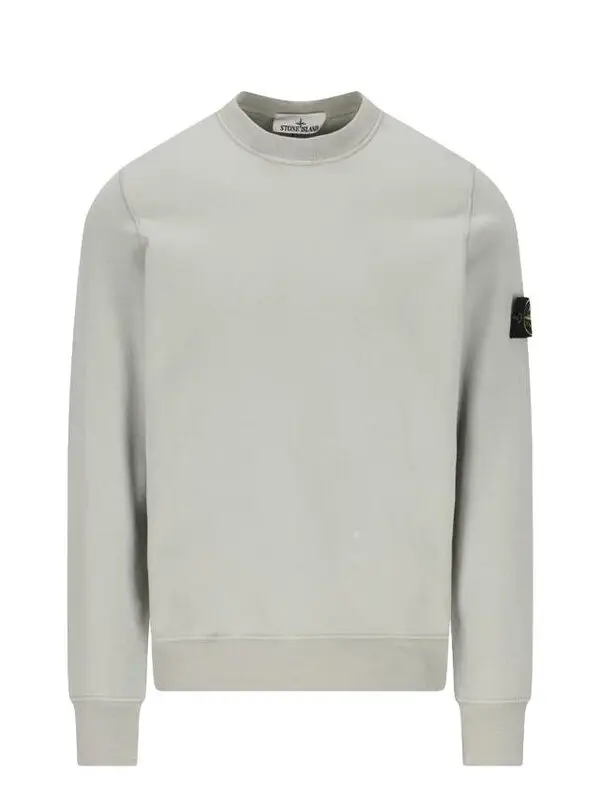 Stone Island Cotton Fleece Crewneck Sweatshirt - Green