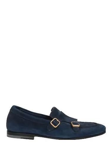Santoni Leather Goodyear Loafers - Navy